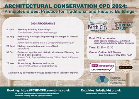 Architectural Conservation Cpd 2024 Programme Perth And Kinross Heritage Trust