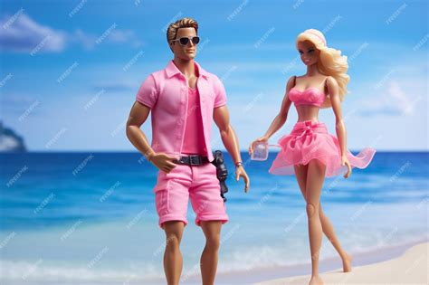 Premium Ai Image Ken And Barbie Are On The Beach