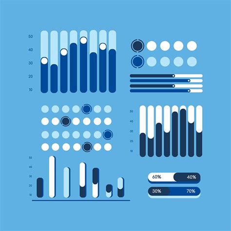 Isolated Bar Chart Icon On White Background Free Vector 457559
