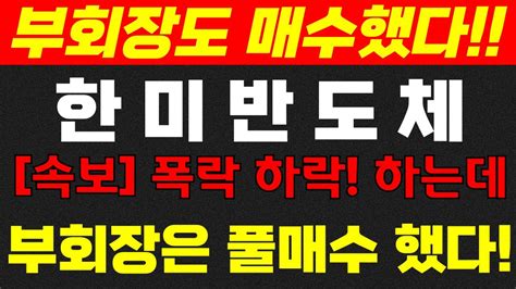 한미반도체 속보 회장도 매수했는데 주주님들 뭐가 걱정이세요 갈놈은 갑니다걱정하지마세요 한미반도체 한미반도체 급등 한미반도체주가전망 주식콜센터 한미