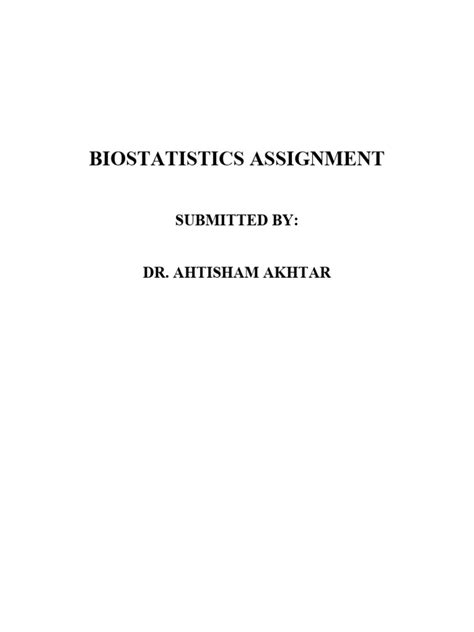 Sampling Assignment Biostats Pdf Sampling Statistics Randomness