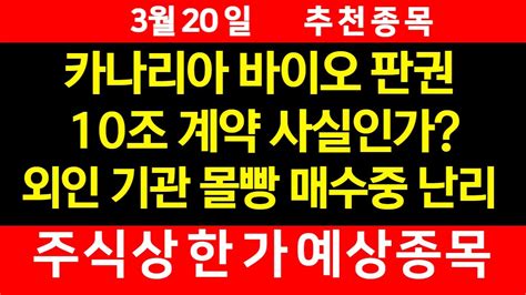 3월20일 상한가 예상되는 종목 추천 레인보우로보틱스 삼성직원까지 출근 인수에 사인할일만 남았다 암암리에 협의중 사실인가