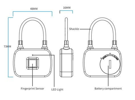 Lock L13 Semiconductor Fingerprint Lock Padlock Zi Vicedeal