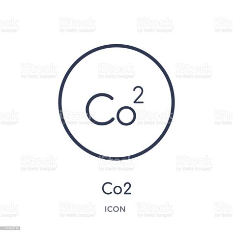 지도 및 플래그 개요 컬렉션에서 선형 Co2 아이콘 얇은 라인 Co2 아이콘 흰색 배경에 고립입니다 Co2 트 렌 디