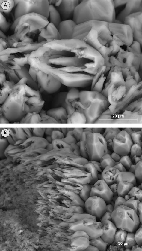 Heterogeneous Dissolution Of Calcite Grains A And B At The Presence