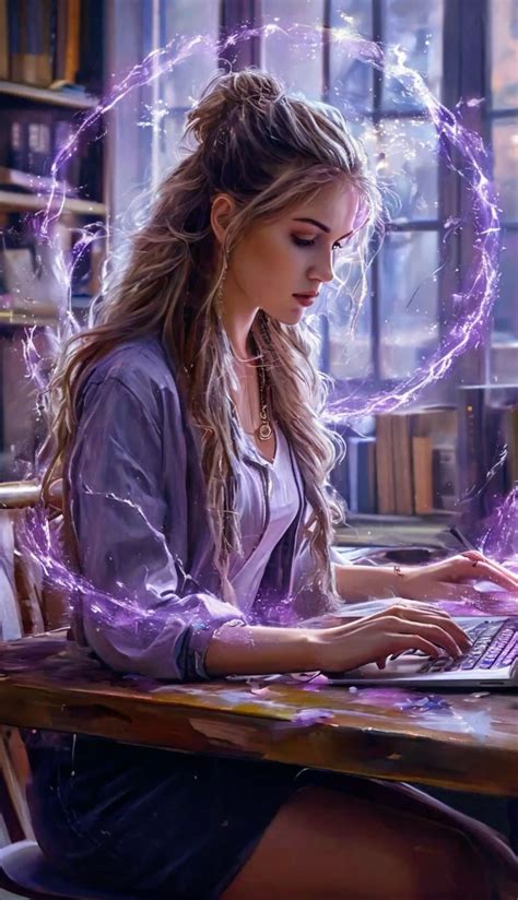 девушка за компьютером поток энергий биоэнергетика чакры энергоарт в 2025 г Аура Чакры Маки