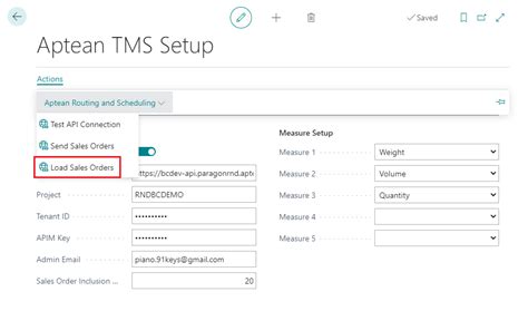 Tms Load Routed Sales Order