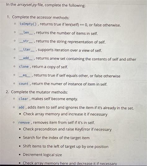 Solved I Have Completed Most Of The Accessor And Mutator