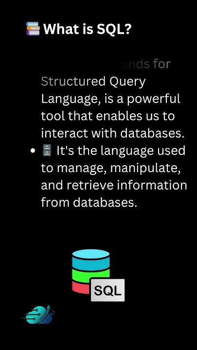 Sql Series Part 1 Introduction To Sql What Is Sql What Is Database