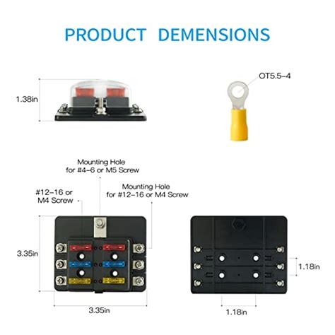 V Fuse Box Soyond Way Blade Fuse Block With LED Warning Indicator Circuits Fuse Box