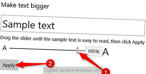 Как изменить размер текста в Windows 10