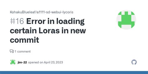 Error In Loading Certain Loras In New Commit · Issue 16