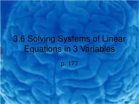 PPT Solving Systems Of Linear Equations In Variables PowerPoint Presentation ID