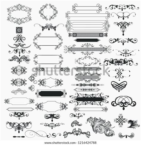 Collection Vector Vintage Design Elements Stock Vector Royalty Free Shutterstock