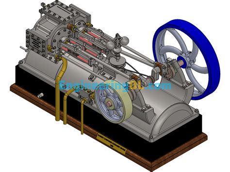 Steam Engine D Model SolidWorks D Exported EngineeringDL Free Mechanical D Models D