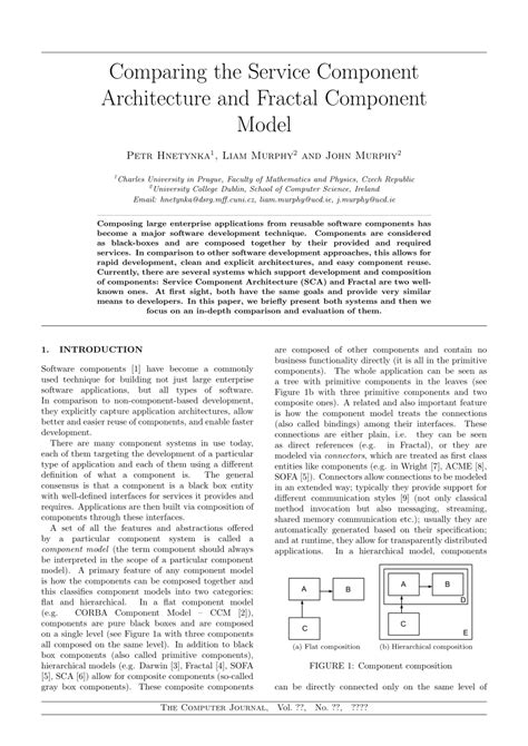 Pdf Comparing The Service Component Architecture And Fractal Component Model