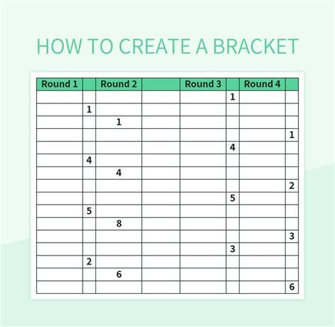 Bracket Template For Excel