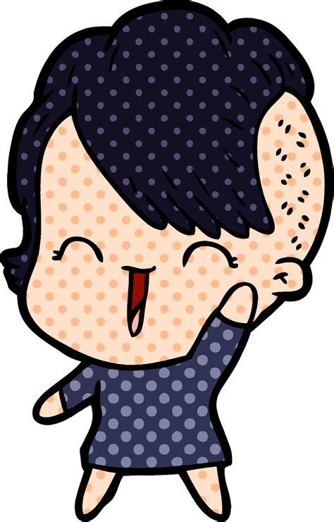 Cartoon Happy Hipster Girl 45210590 Png