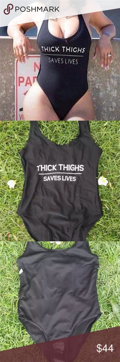 Thick Thighs Saves Lives Funny Swimsuit One Piece