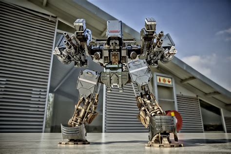 Sci Fi Attacking Robot 3d Model Animated Rigged Cgtrader