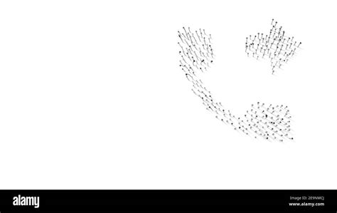 3d Rendering Of Nails In Shape Of Symbol Of Headphone With Incoming Arrow With Shadows Isolated