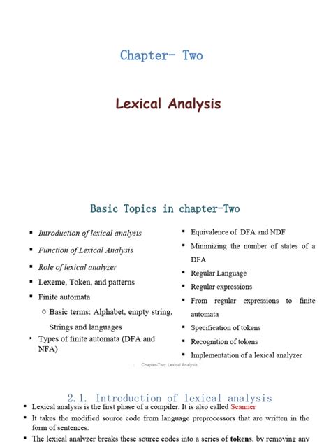 002chapter 2 Lexical Analysis Pdf Parsing Linguistics
