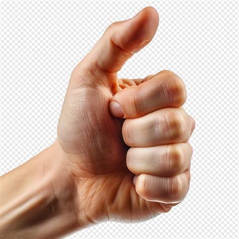 Большой палец вверх на изолированном прозрачном фоне Премиум Psd Файл