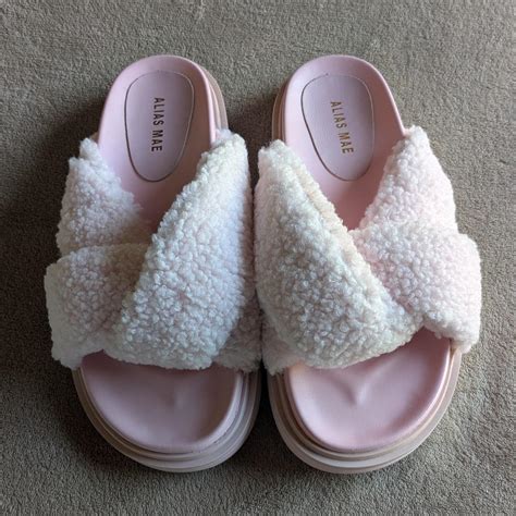 Alias Mae Fluffy Pale Pink Slides Size Eu 38 Brand Depop