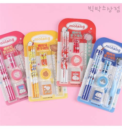빅박스상점 몰랑 베이직 문구세트 1개 랜덤 최신상 입학 학용품세트 초등학생 답례품 유치원 어린이집 단체선물 티몬