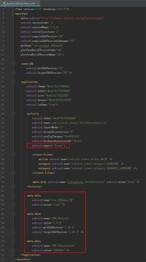Xr Project Setting — Xrspace Developer Console 100 Documentation