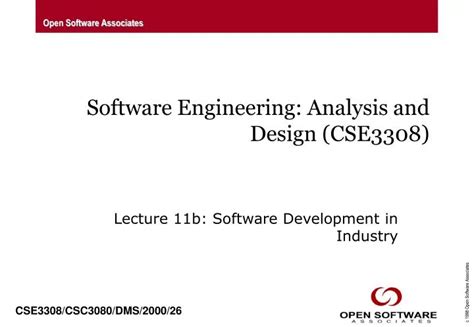 Ppt Software Engineering Analysis And Design Cse3308 Powerpoint Presentation Id37823