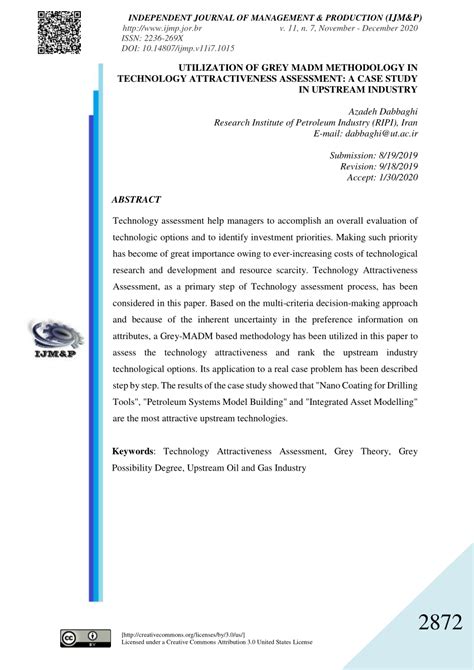 Pdf Utilization Of Grey Madm Methodology In Technology Attractiveness
