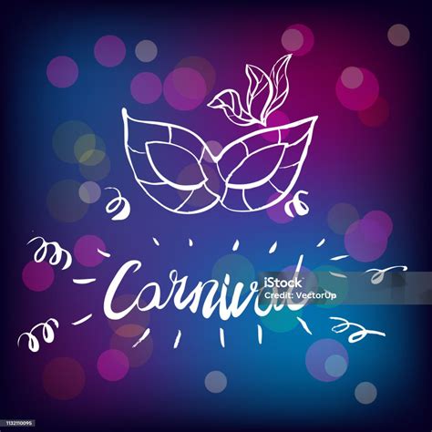 카니발 손으로 그린 레터링과 브라질 카니발에 대 한 마스크 마디 그 라 스페인 축제 템플릿 포스터 배너 로고 아이콘 인쇄에 대