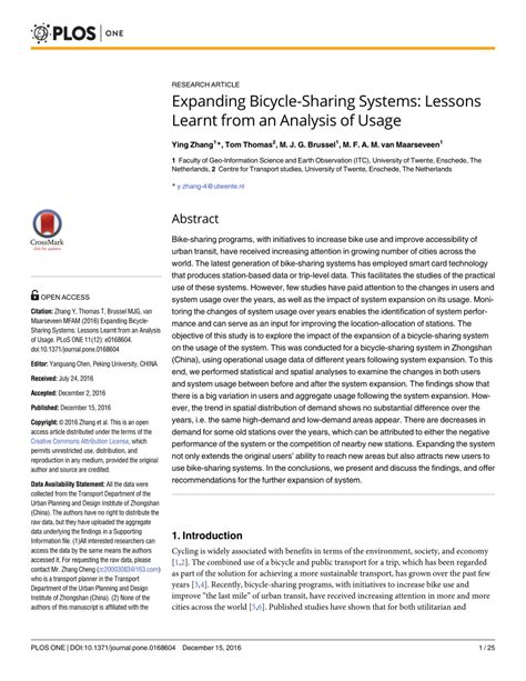 Pdf Expanding Bicycle Sharing Systems Lessons Learnt From An Analysis Of Usage