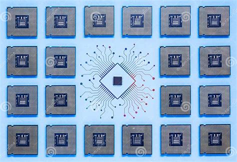 Small Semiconductor Or Nano Microchip Concepts Technology Developments Stock Image Image Of