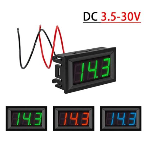 Duoji High Quality Digital Display Voltage Meter Digital Voltmeter Dc Voltage Display Car Motor