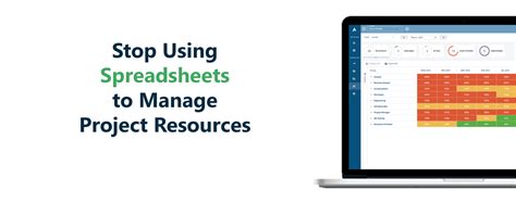 stop using spreadsheets to manage project resources sourceforge articles