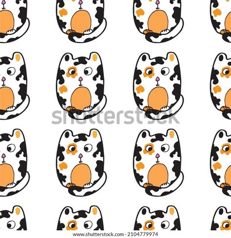 Cat Vector Pattern Graphics Black White Stock Vector Royalty Free 2104779974 Shutterstock
