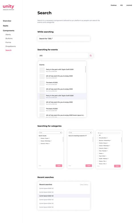 UNITY Design System On Behance