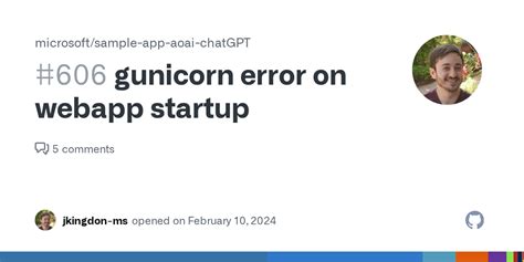 Gunicorn Error On Webapp Startup · Issue 606 · Microsoftsample App