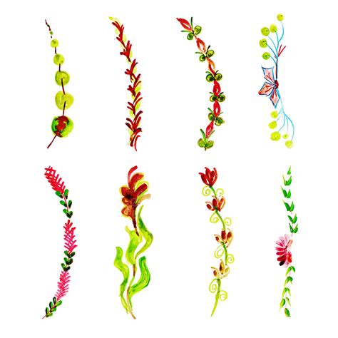 수채화 꽃과 나뭇잎 요소 컬렉션 나뭇잎 일러스트 수채화 색 페인트 Png 일러스트 및 벡터 에 대한 무료 다운로드 Pngtree