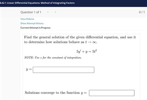 [solved] la2 1 linear differential equations method of integrating
