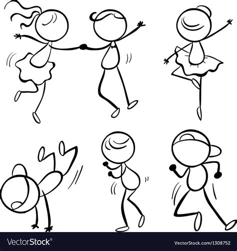 Different Dance Moves Royalty Free Vector Image