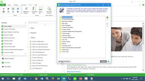 How To Add Custom Crystal Reports To Your Sage 100 Menu