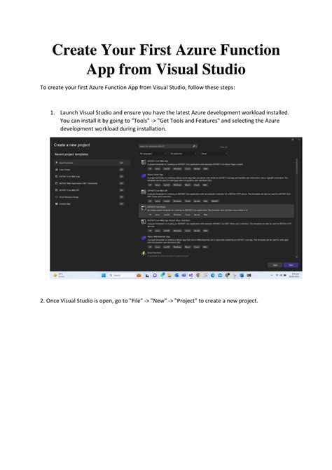 Pdf Create Your First Azure Function App From Visual Studio