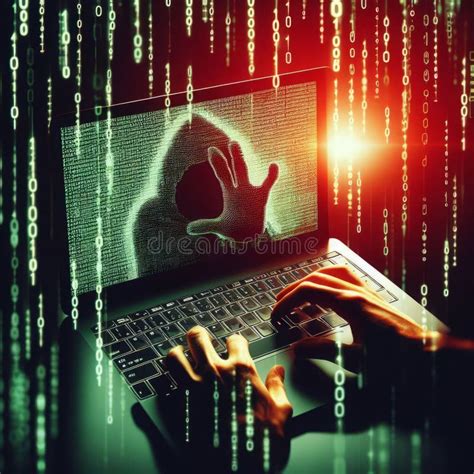 Concept Of Cyber Security Threat And Attack Hacker Hand In Computer