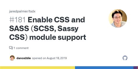 Enable Css And Sass Scss Sassy Css Module Support · Issue 181 · Jaredpalmertsdx · Github