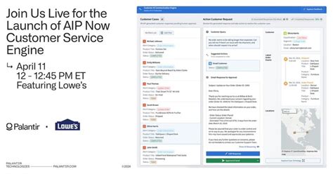 Live Event Today With Palantir Technologies And Lowes Companies Inc Talking About Our Aip