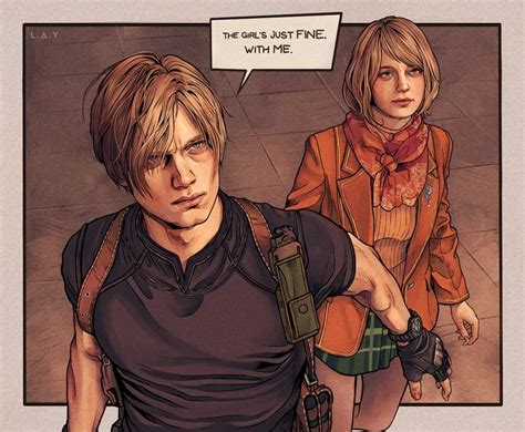 Leon S Kennedy And Ashley Graham Resident Evil And 2 More Drawn By