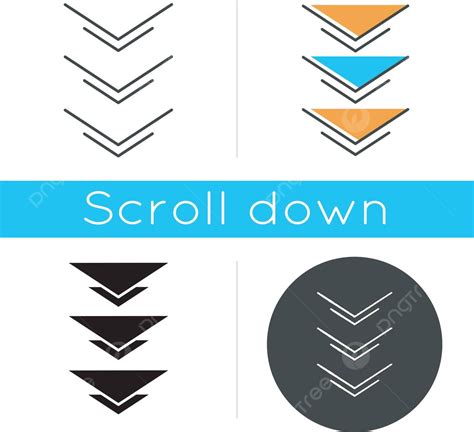 Down Arrow Icons For Web Browsing And Scrolling Vector Web Upload Arrowhead Png And Vector